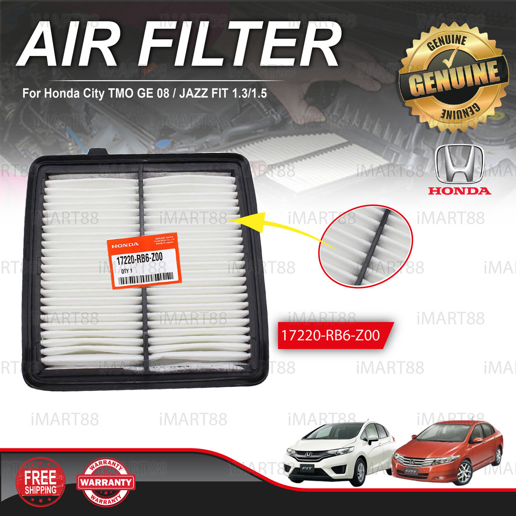 17220-RB6-Z00 ENGINE AIR FILTER HONDA CITY TMO JAZZ FIT 1.3/1.5 (2008 ...