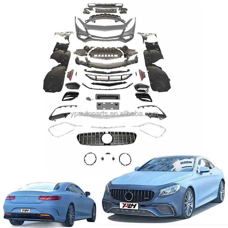 S-Class W217 Body Kits For Mercedes-Benz Coupe C217 S63 M-tech Bodykit ...
