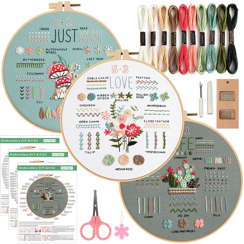20cm-diameter Cross-stitch/DIY embroidery/stitchwork for beginners ...