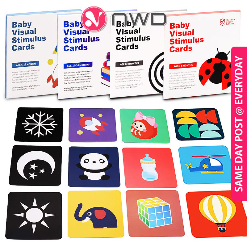 𝗠𝗢𝗡𝗧𝗘𝗦𝗦𝗢𝗥𝗜 》0 - 36 Months Baby Flash Card Visual Stimulus Pictures ...