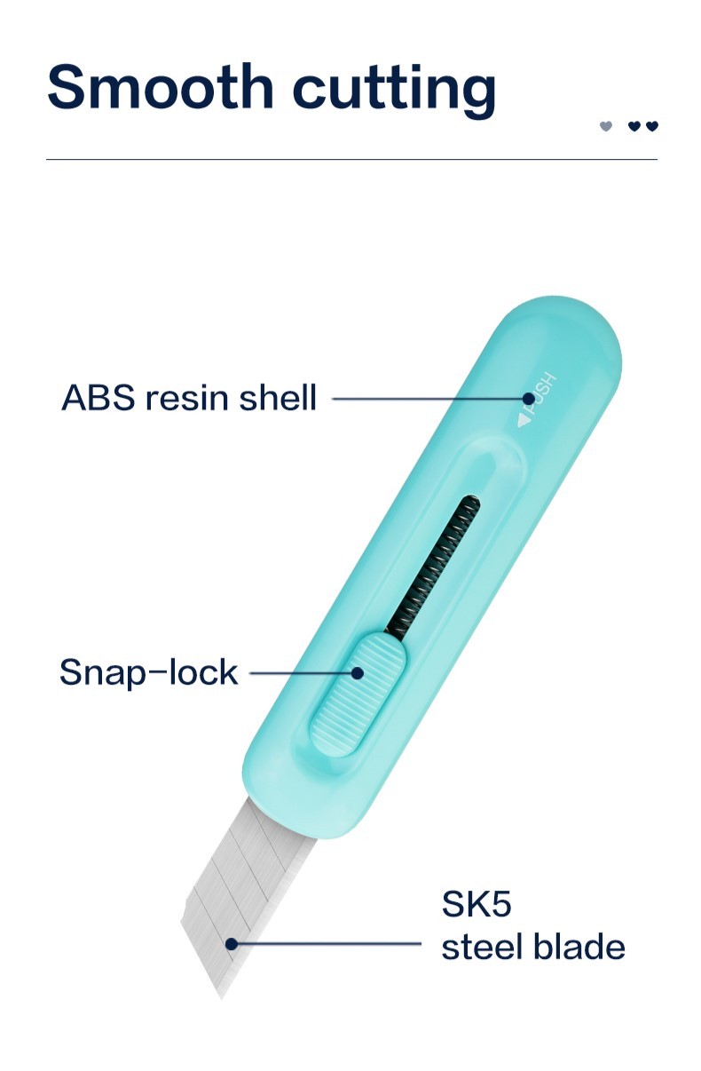 Deli Craft Knife SK5 Blade Auto-Retract Self-Locking ABS Body ...