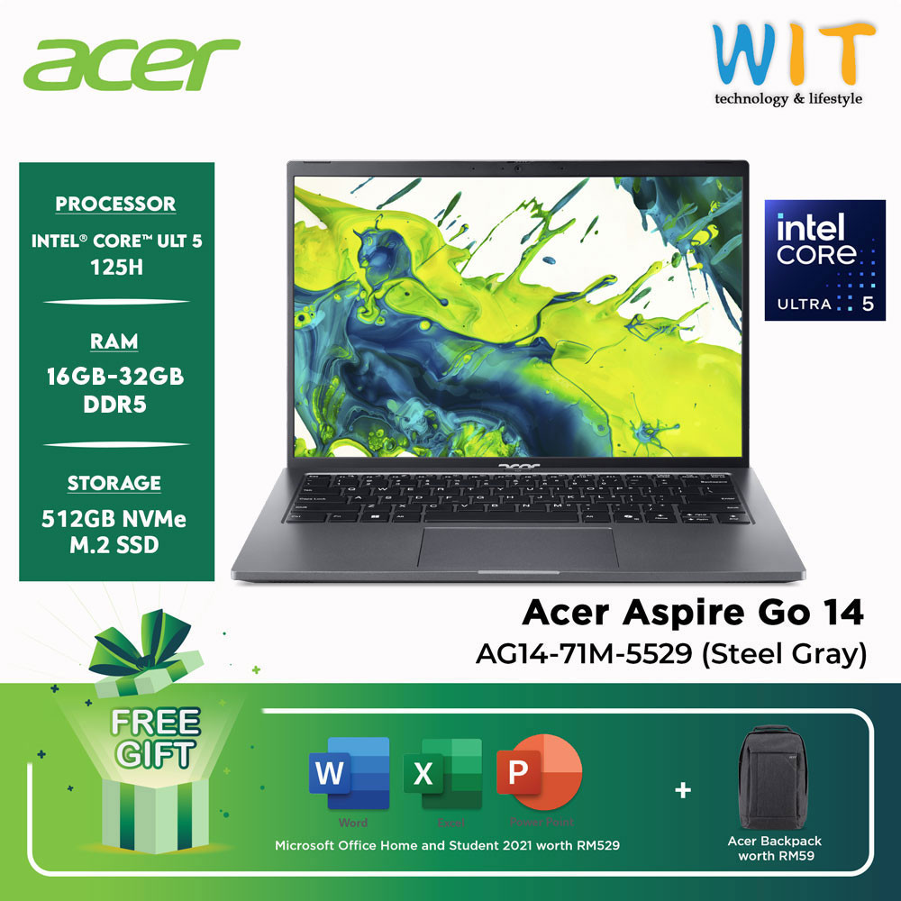Acer Aspire GO 14 AG14-71M-5529 /AG14-71M-75LG (Intel Core Ultra 5 ...