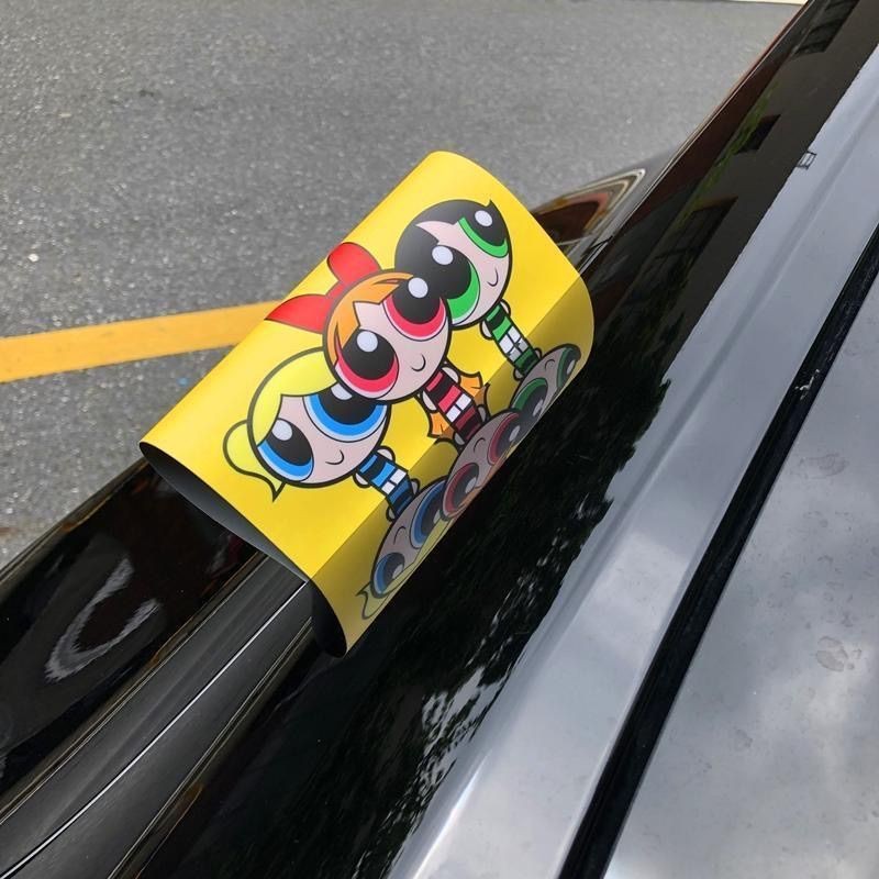 Little Girl Police Car Sticker Car Wash Label Sticker Lego Body Sticker ...