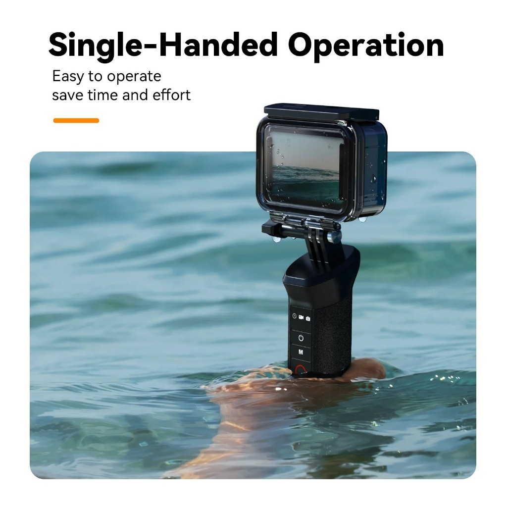 TELESIN Floating Handle Grip with Remote Control for GoPro Hero 8/9/10 ...