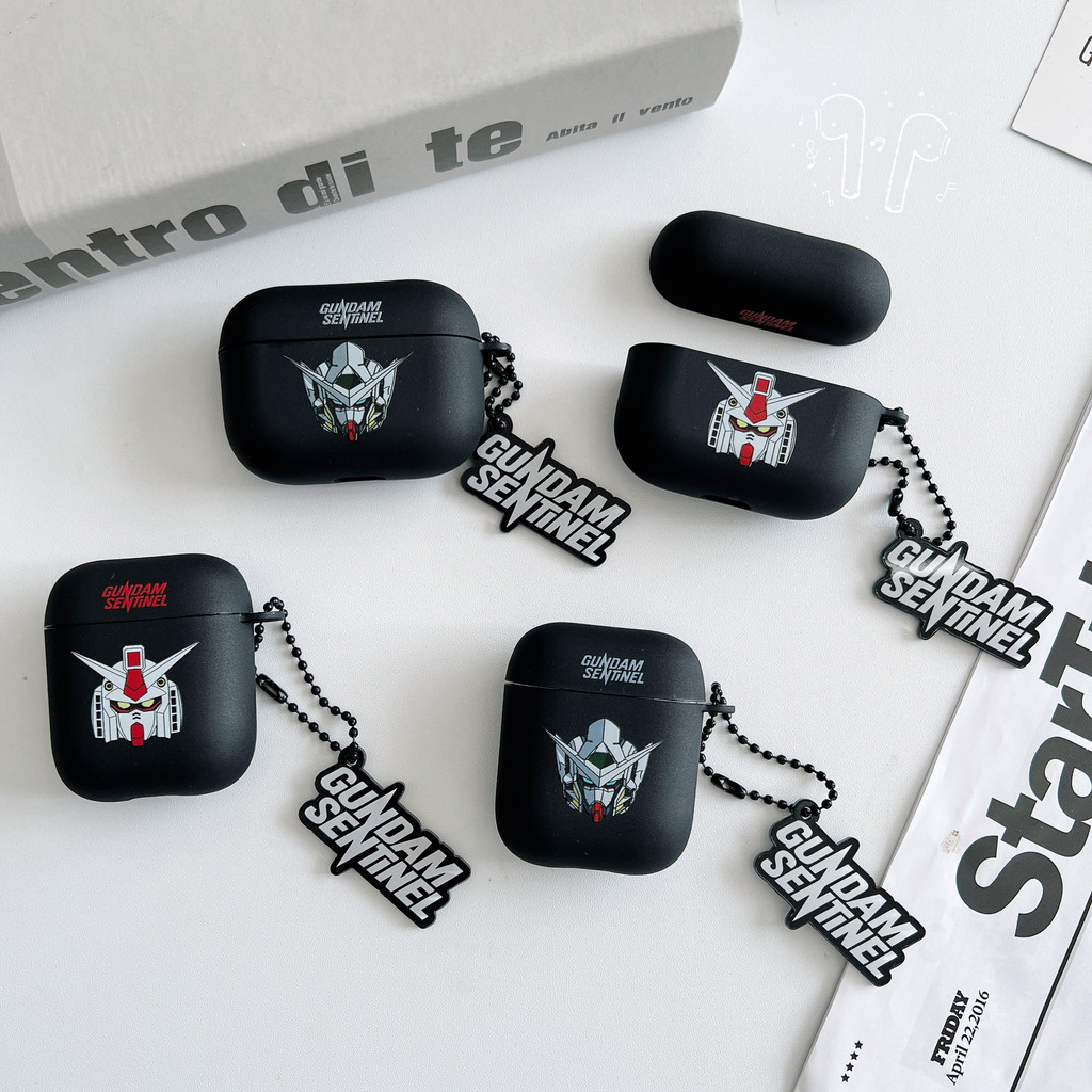 Gundam Robot Frosted Black FOR AIRPODS 4 PRO2 1/2/3 TPU Soft Casing ...