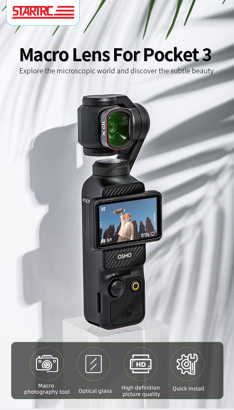 STARTRC Macro Lens for DJI Osmo Pocket 3 10X Supper Clear Macro Lens ...
