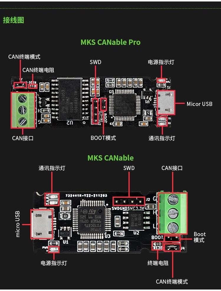 Makerbase Canable USB to Can Module Can Debugging Assistant Can Bus ...
