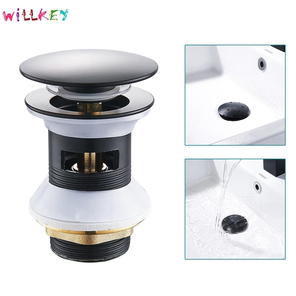 in stock Waste Basin Grooved Pop Up Sink Plug Chrome Bathroom Click ...