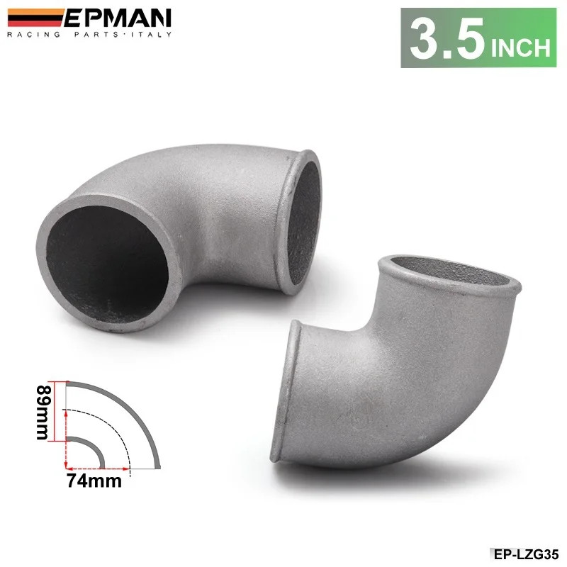 89mm 3.5" Cast Aluminium Elbow Pipe 90 Degree Intercooler Turbo Tight ...