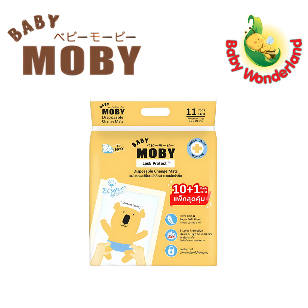 Baby Moby Disposable Underpads Changing Mat - 10pcs+1pc | Shopee Malaysia