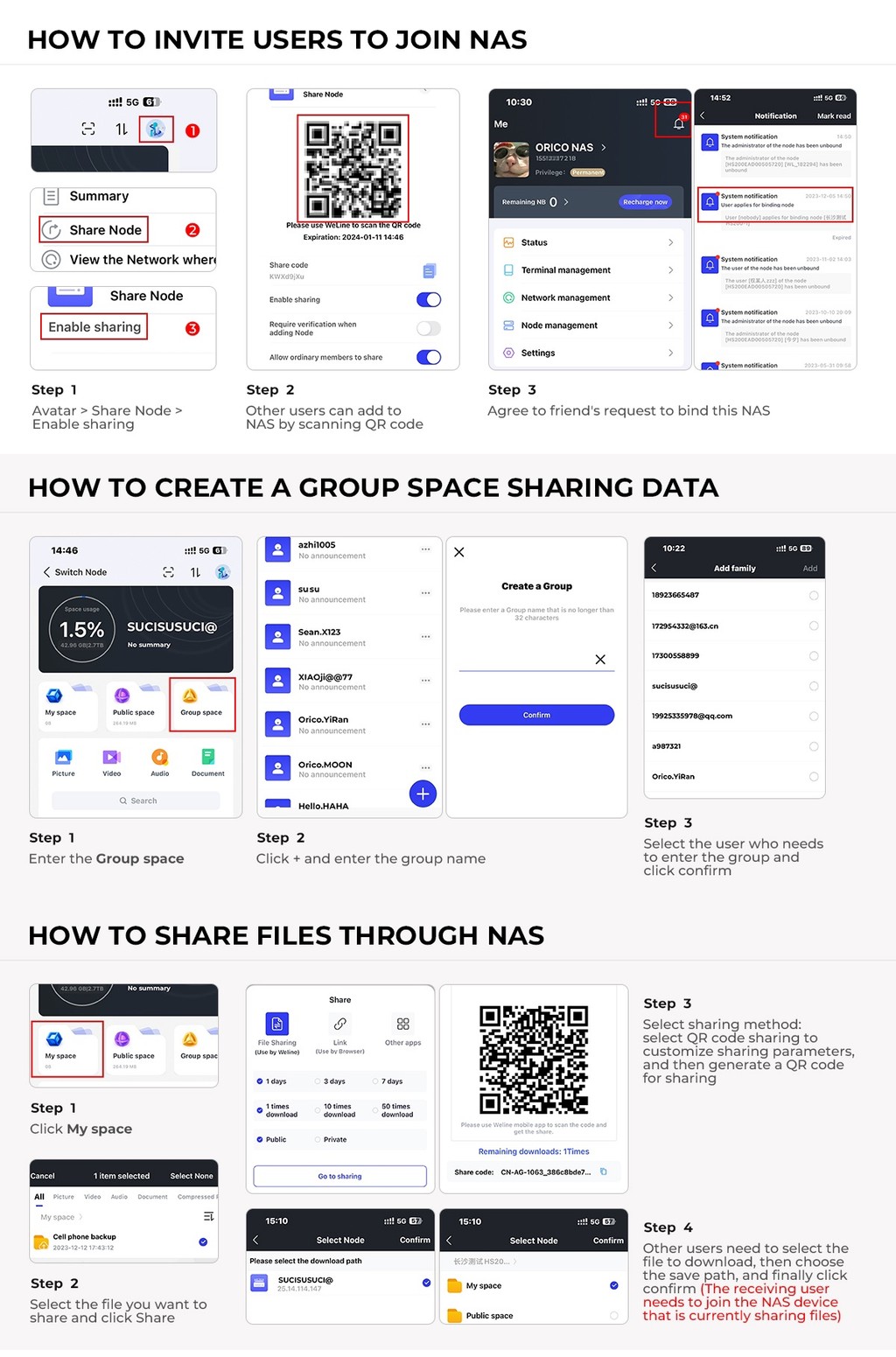 ORICO NAS Personal Storage Private Cloud Home Cloud Storage for 3.5 ...
