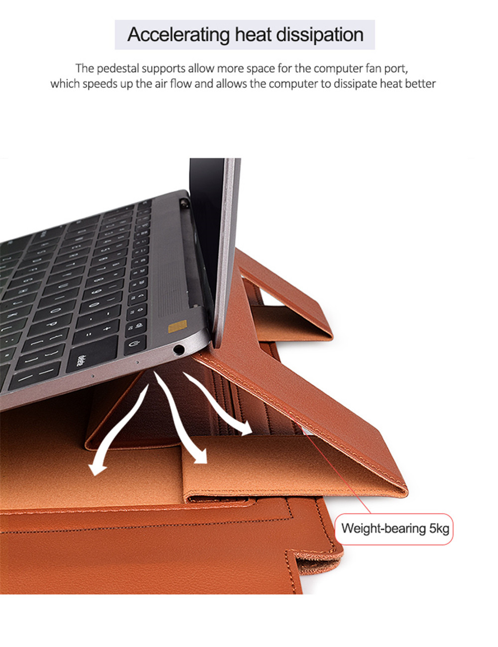 13/14/15 inch Laptop Sleeve Bag with Stand for Macbook Air Pro Case PU ...
