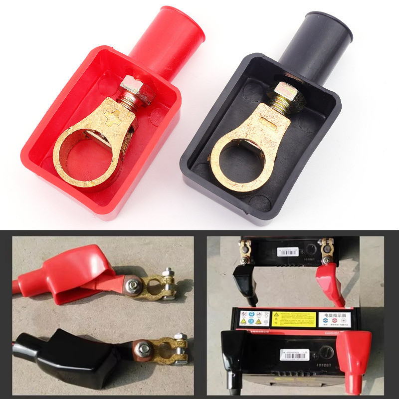 2/4/6PCS Car Battery Terminal Covers - Positive Negative Top Post Cap ...