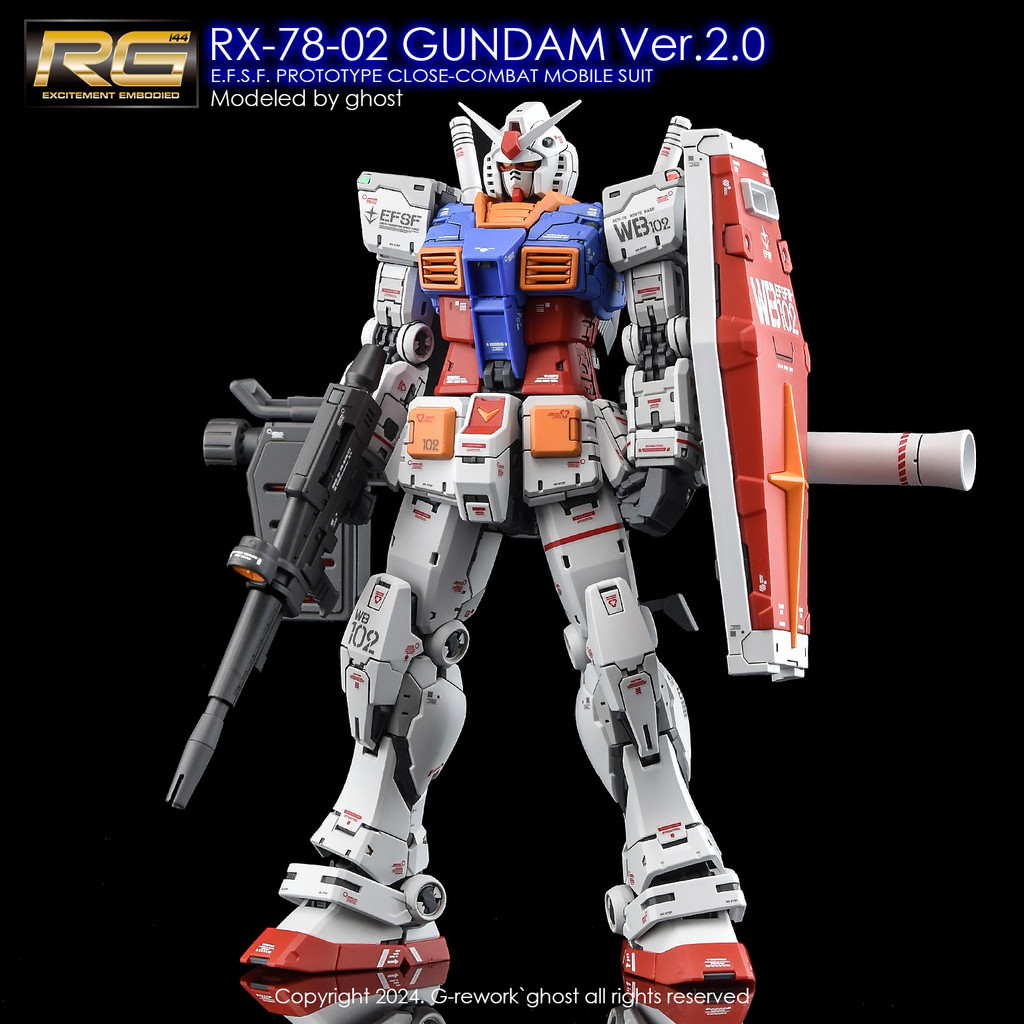 G-Rework RG RX-78-2 Gundam Ver. 2.0 Water Decal CD-RG40 G Rework RG ...