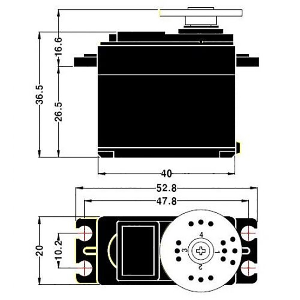 MG995 MG996R High Torque Digital Servos 13KG 15KG All Metal Gear 180 ...