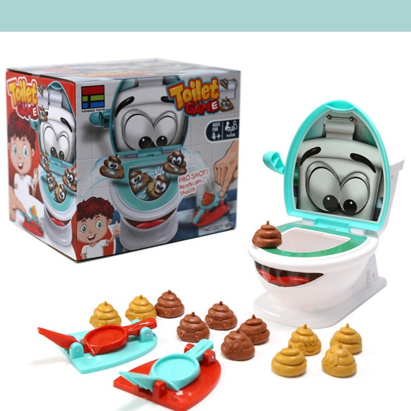 1Set Funny Poop Toilet Game Shooting Toys Prank Catapult Toys ...
