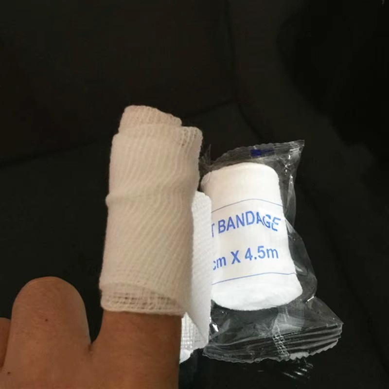 4.5m Elastic Bandages First Aid Kit Gauze Roll Adhesive Plasters Wound ...