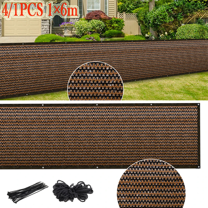 4/1PCS 1×6m Balcony Privacy Fence Netting Sun Shade Nets Garden ...