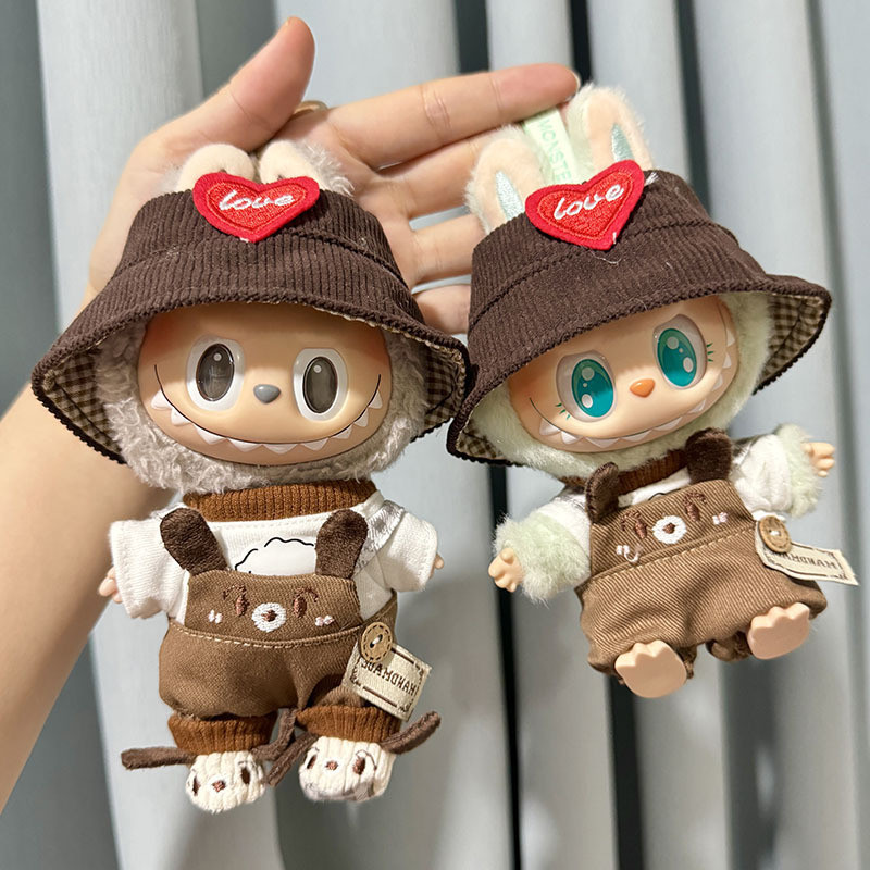 17cm Labubu Clothes Labubu Doll Sitting Party Cute Dog Repair Suit ...