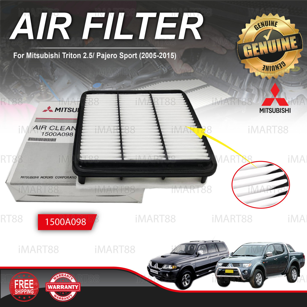 1500A098 ENGINE AIR FILTER MITSUBISHI TRITON 2.5 PAJERO SPORT 2005-2015 ...