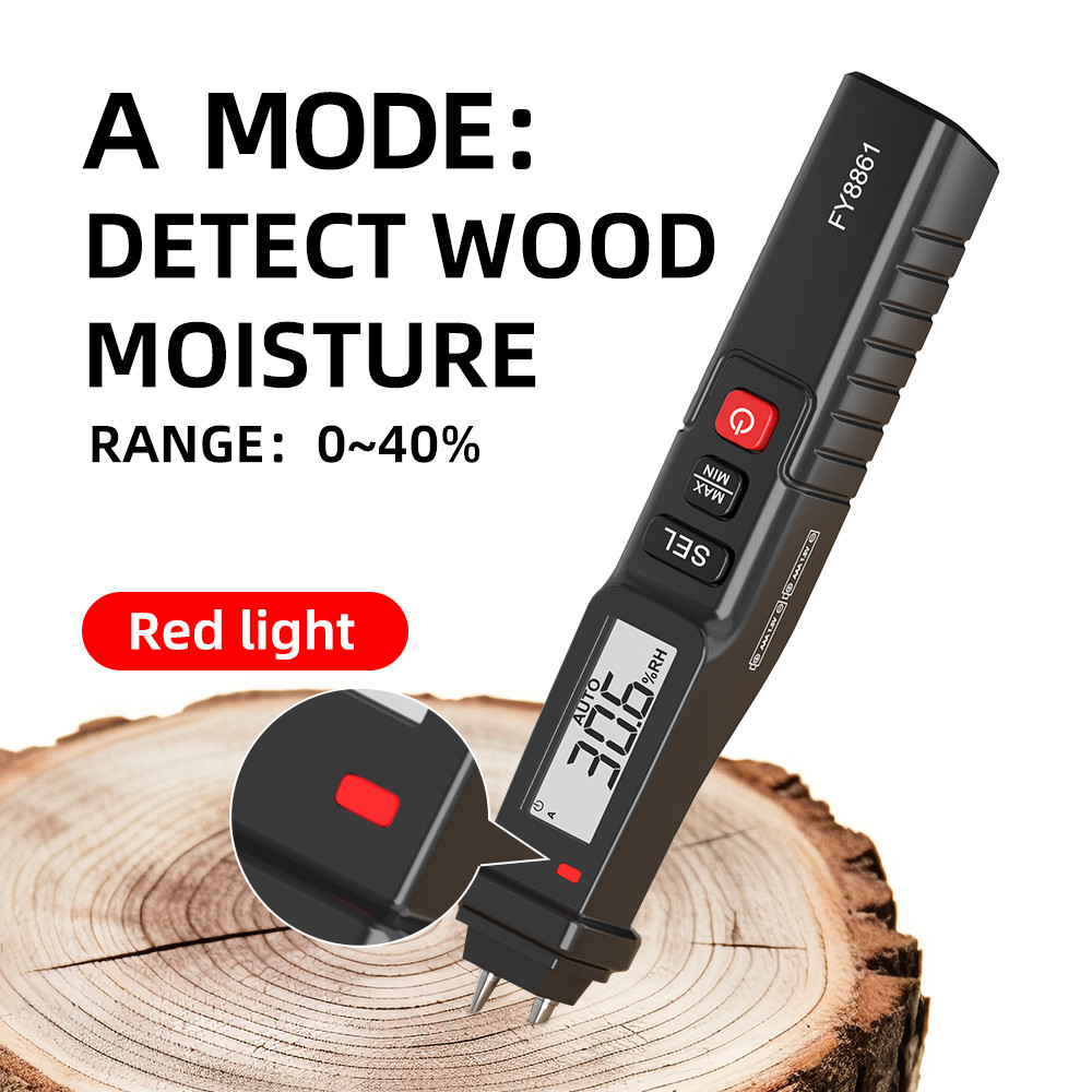 Wood Moisture Meter Wall Moisture Content Tester Paperboard Humidity ...