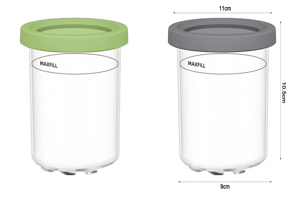 ccooamani| Fun Colored Ice Cream Canisters Freshness Preserving Ice ...
