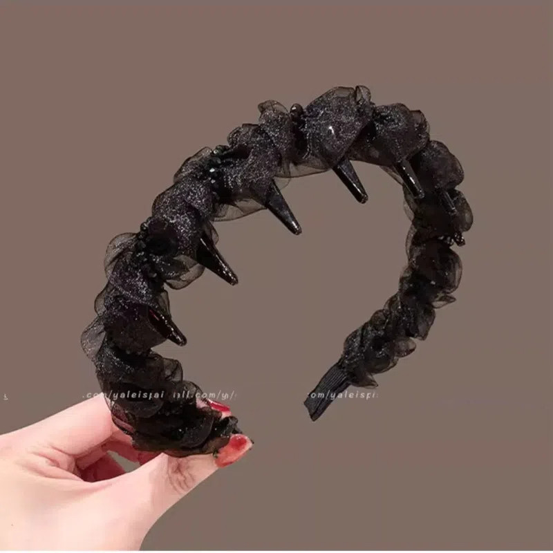 Temperament Headband Women's New High Cranial Top Non-slip Mesh Yarn ...