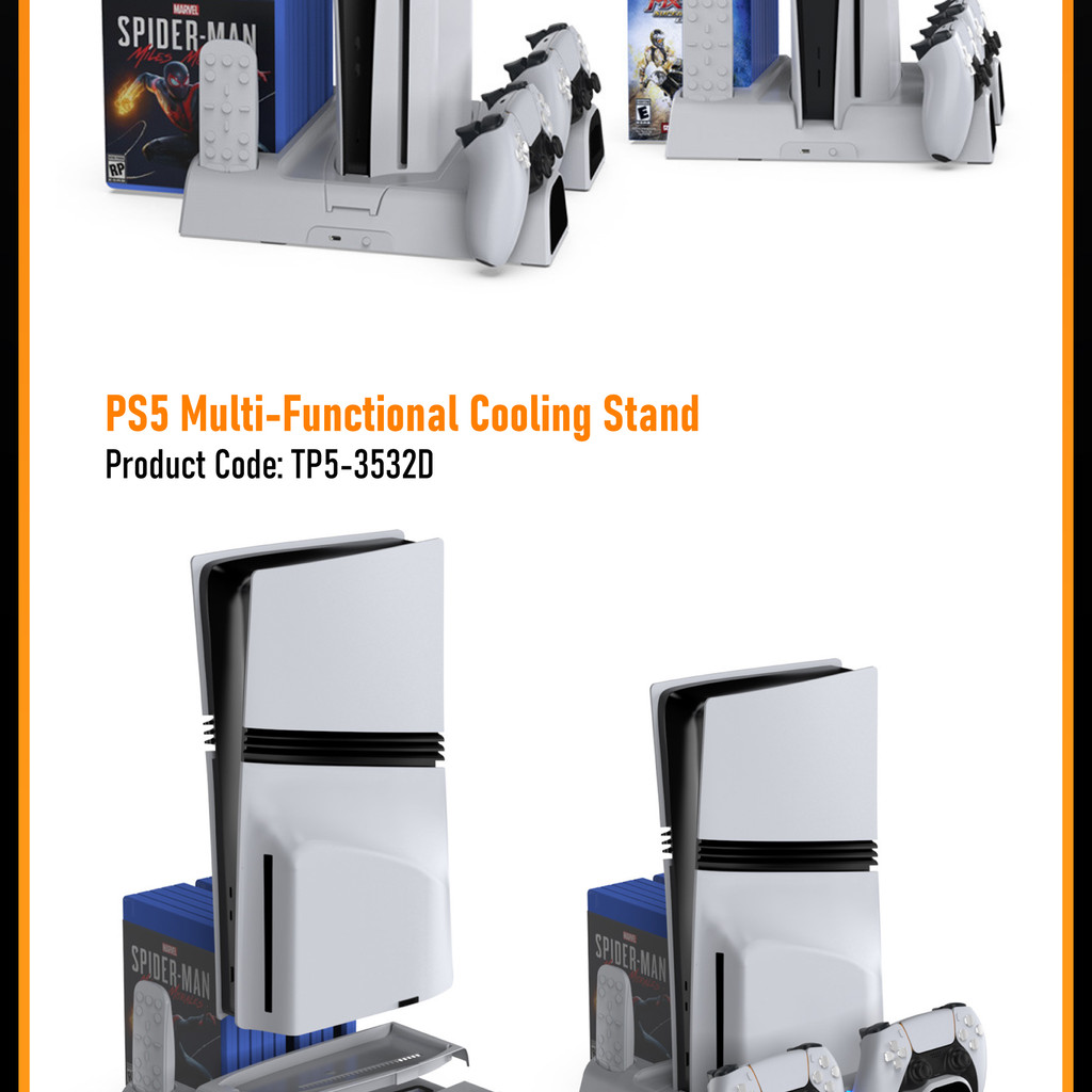 DOBE PS5 FAT SLIM PRO Multifunction Cooling Stand Console Cooling fan ...