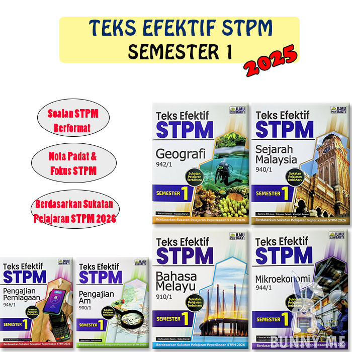 [BUNNY] (2025 Buku Rujukan) Penerbit Ilmu Bakti: Teks Efektif STPM Semester 1 | Shopee Malaysia