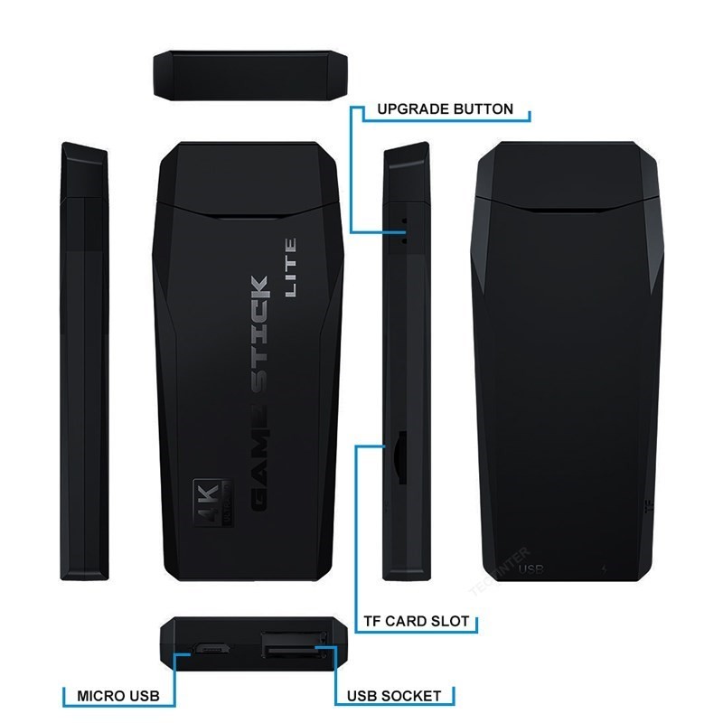 M8 4K HD 64GB Built-in 20000 Games Wireless Controller Retro Handheld ...