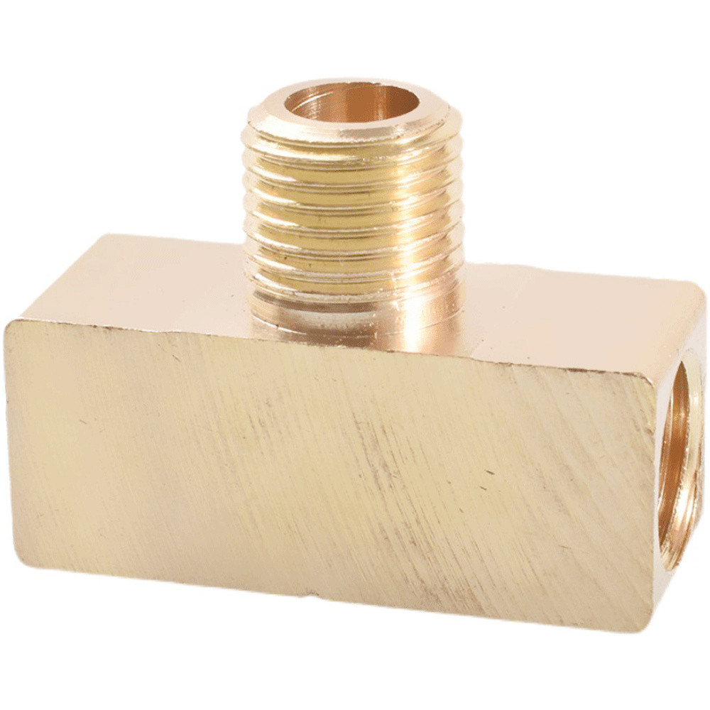 M8 M10 M12 M14 M16 M18 Brass Tee Connector | 3-Way Metric Male Female ...