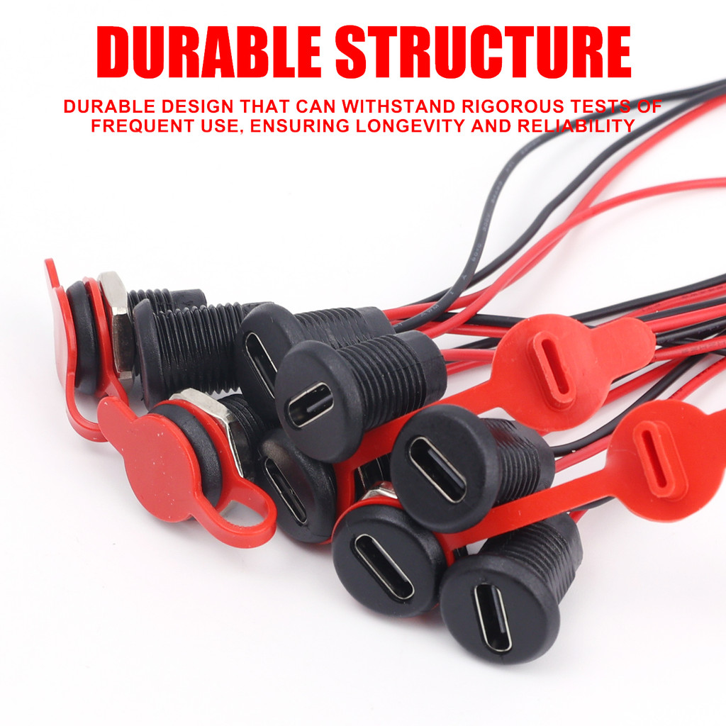 Multi-functional 5V 3A Type-C Female Data Transfer Connector Automobile ...
