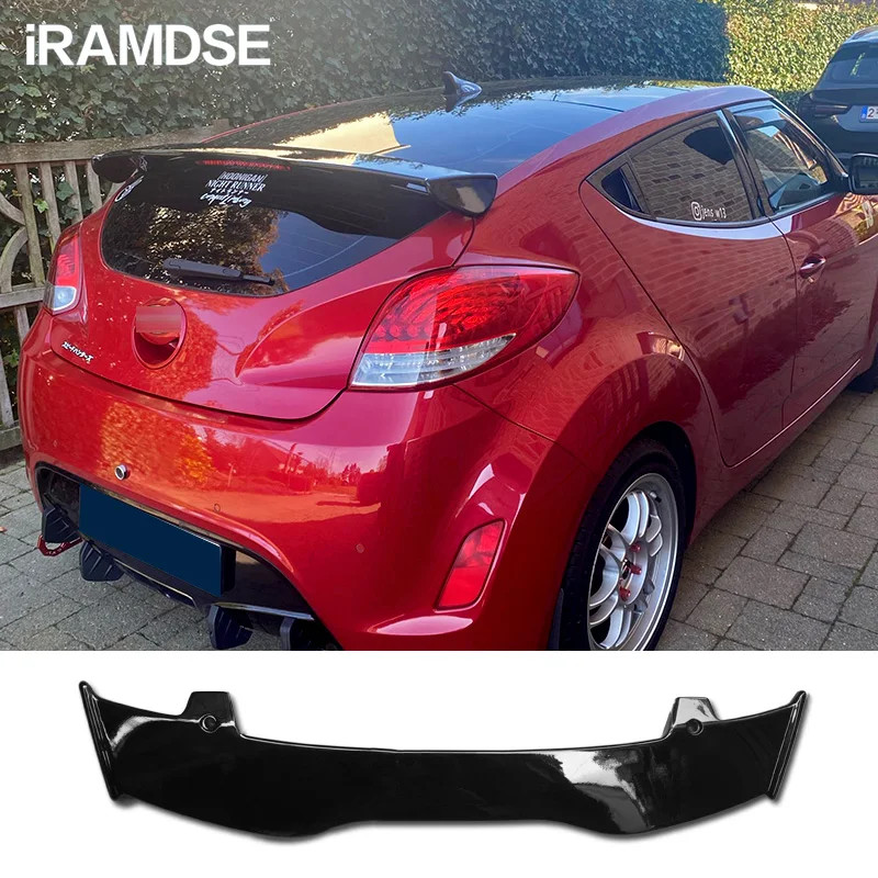 Black Spoiler for Hyundai Veloster Rear Trunk Wing 2011 To 2020 Type F ...