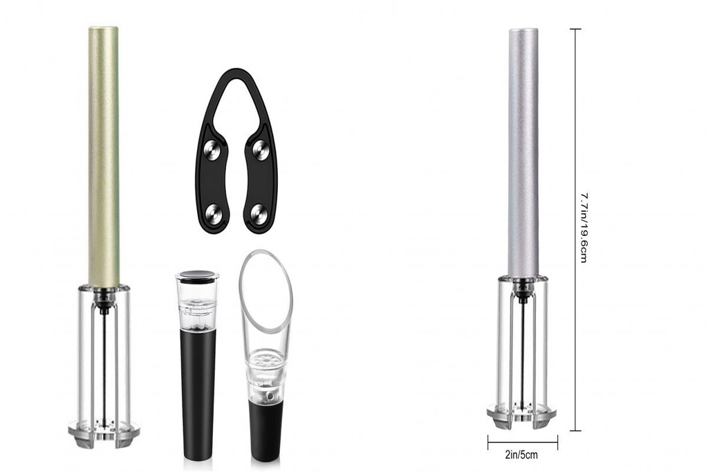Zero Break Corkscrew Air Pump Cork Remover Easy Air Pressure Wine ...