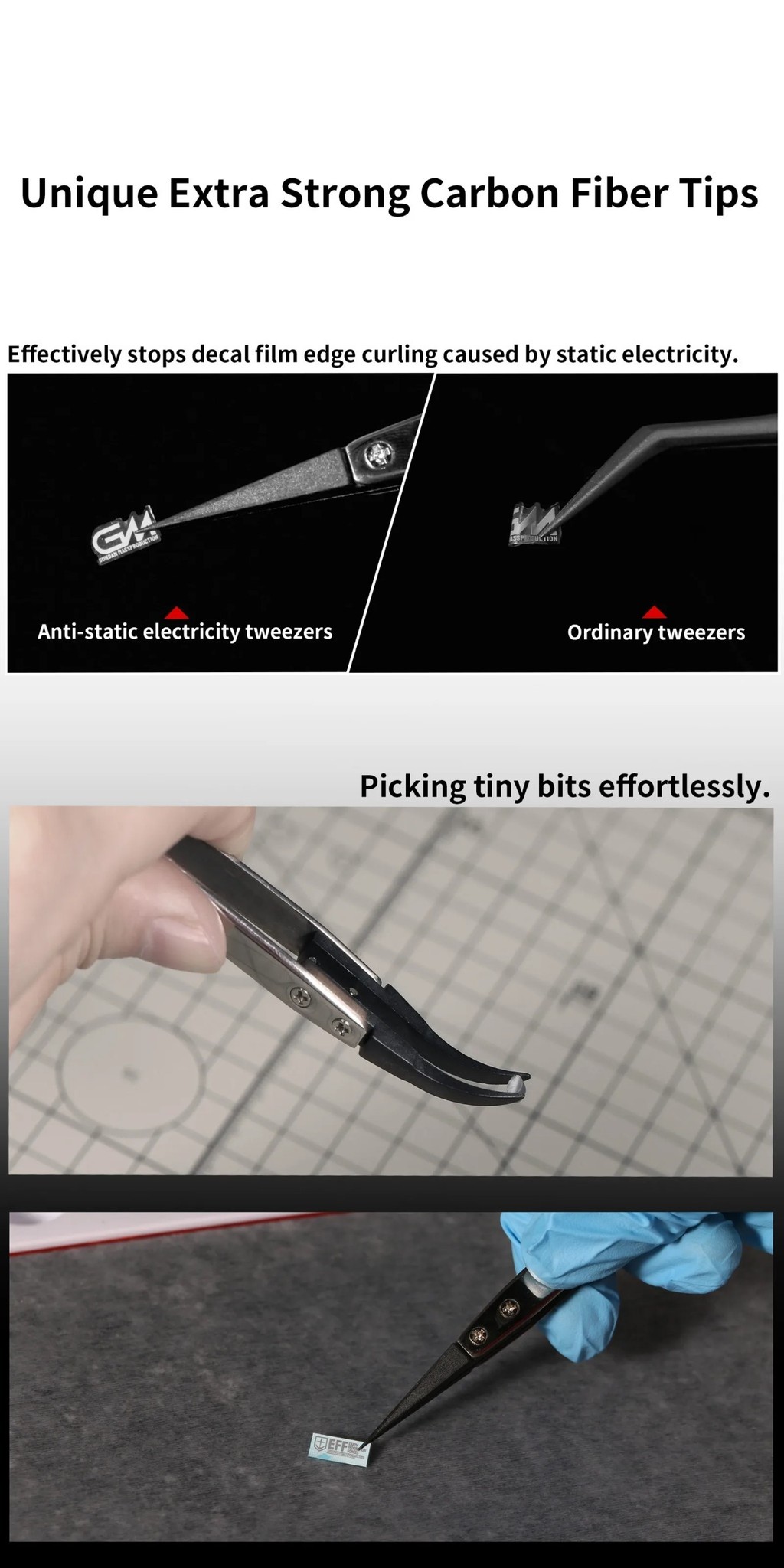 DSPIAE AT-TZ 01 Stainless Steel Precision Tweezers for Water Sticker ...