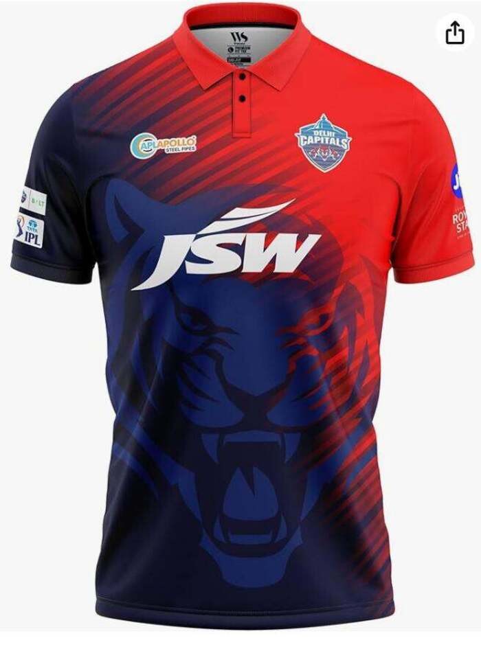 Delhi Capitals IPL POLO Cricket Jersey 2022 -Free Custom Name LogoDry ...