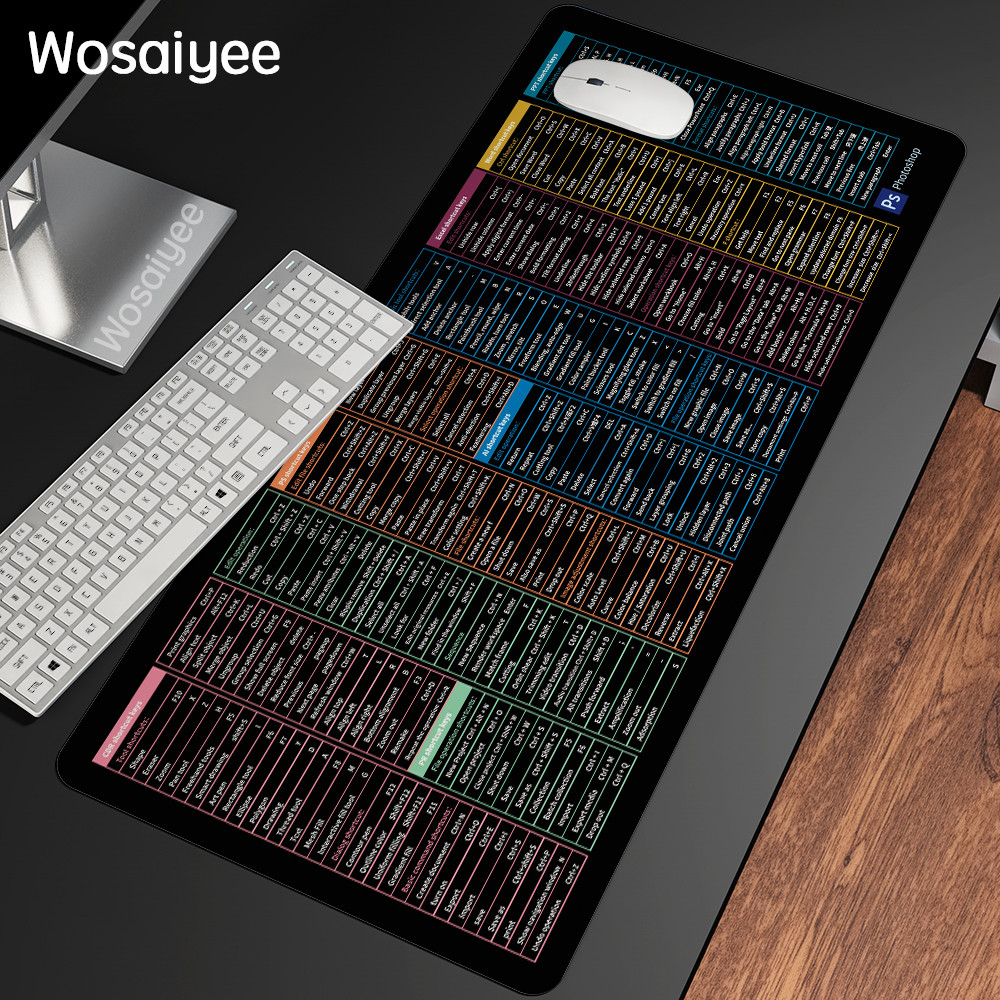 New Office Shortcuts Mouse Pad Large Extended Excel Powerpoint Word Software Gaming Desk ...