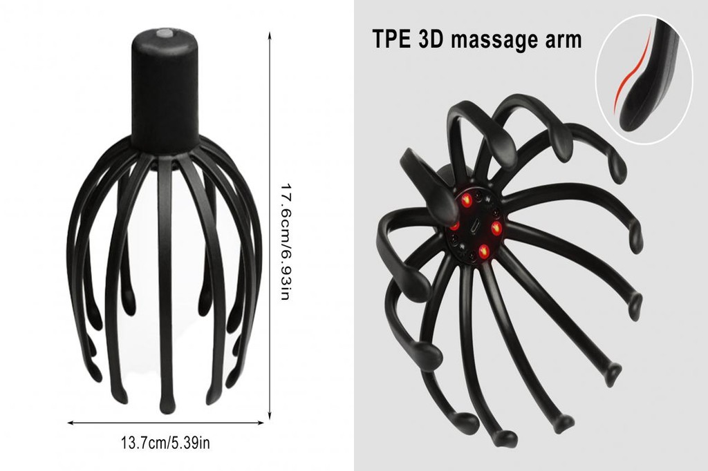 Vibration Settings Scalp Massager Ergonomic Design Head Massager ...