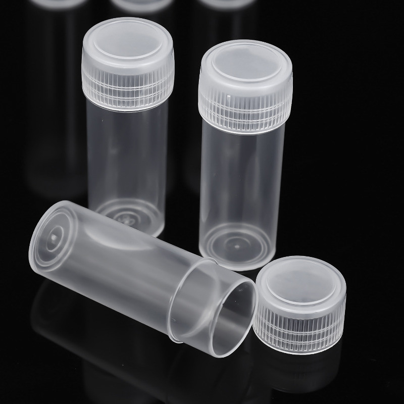Plastic Sample Bottle - Test Tube Mini Bottles - Leak Proof Cap Vials ...