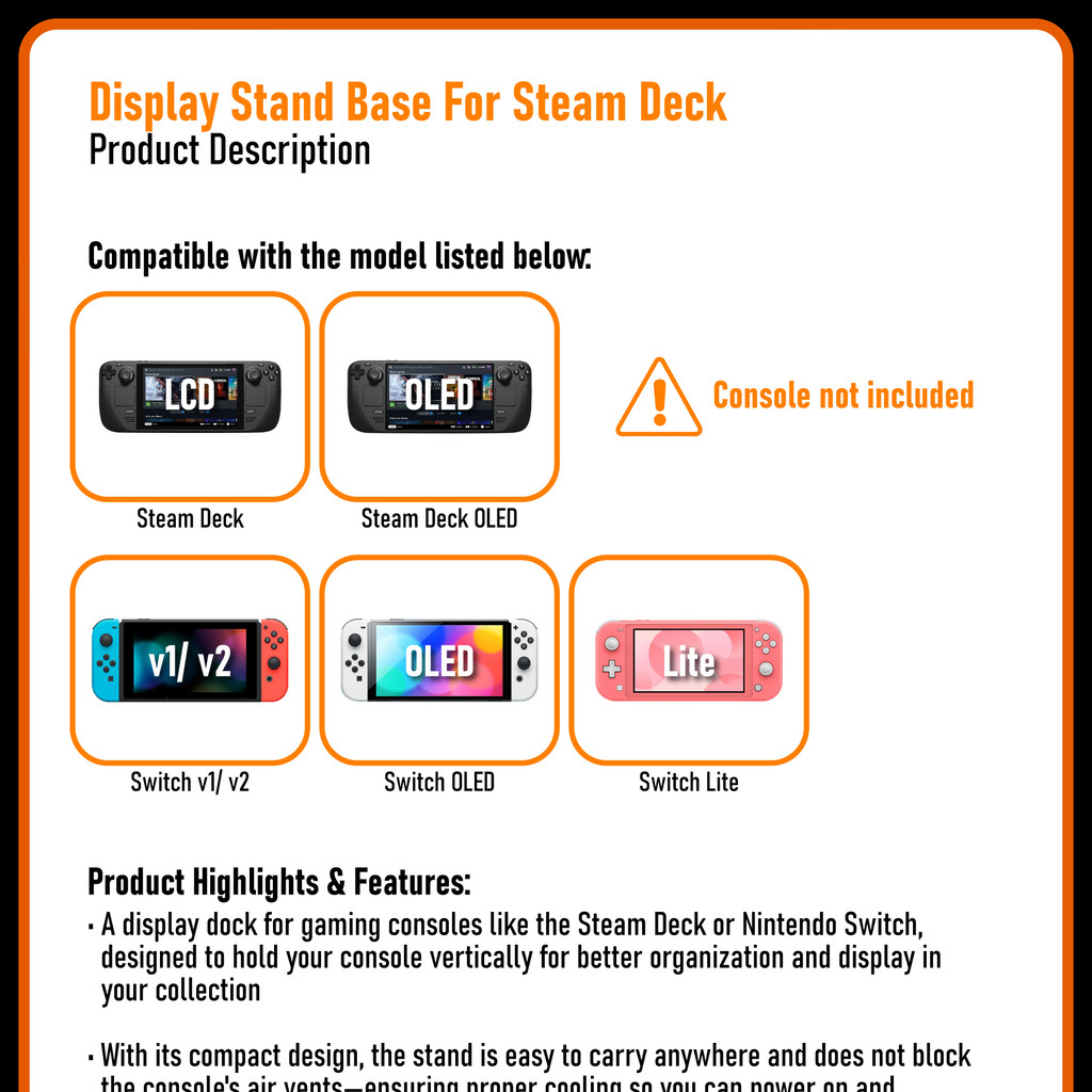 PGTECH DOBE Steam Deck Console Display Stand Dock Cover Steamdeck GP-805 | Shopee Malaysia