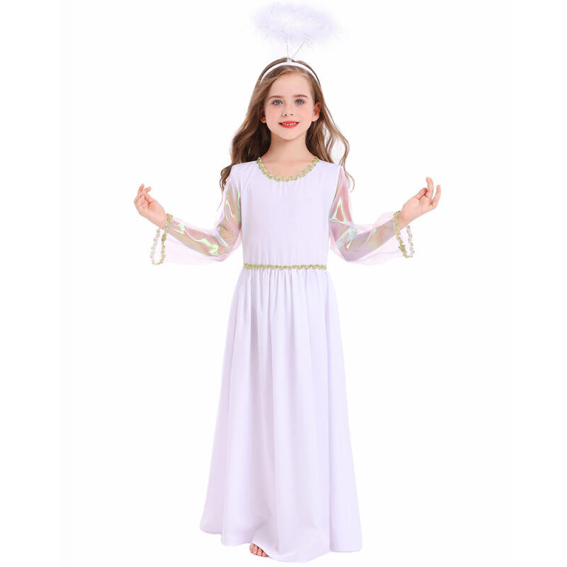 Greece Goddess White Dress For Kids Girl Angel Elf Roman Greek Fairy ...