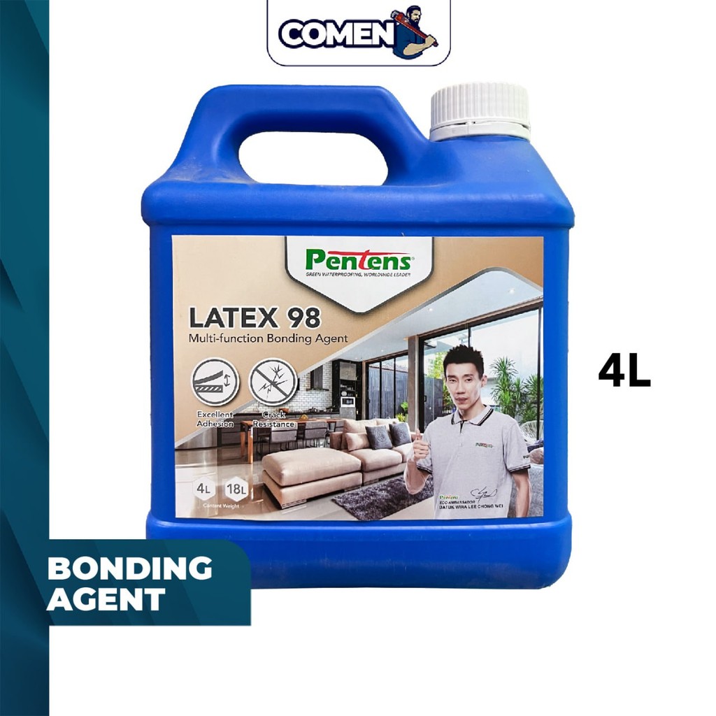 PENTENS Latex 98 4KG Multi Function Bonding Agent Cement Mortar ...