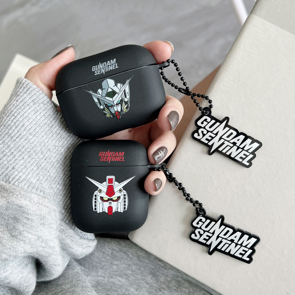 Gundam Robot Frosted Black FOR AIRPODS 4 PRO2 1/2/3 TPU Soft Casing ...