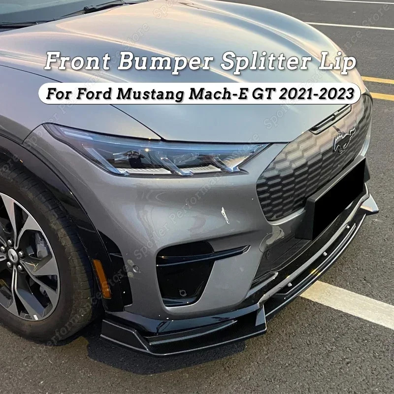 For Ford Mustang Mach-E GT Car Front Bumper Spoiler Splitter Lip Gloss ...