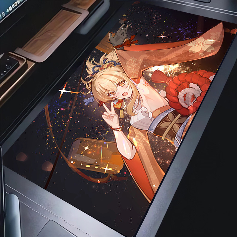 Genshin Impact Yoimiya Naganohara Mouse Pad Kawaii Anime Girl Laptop ...