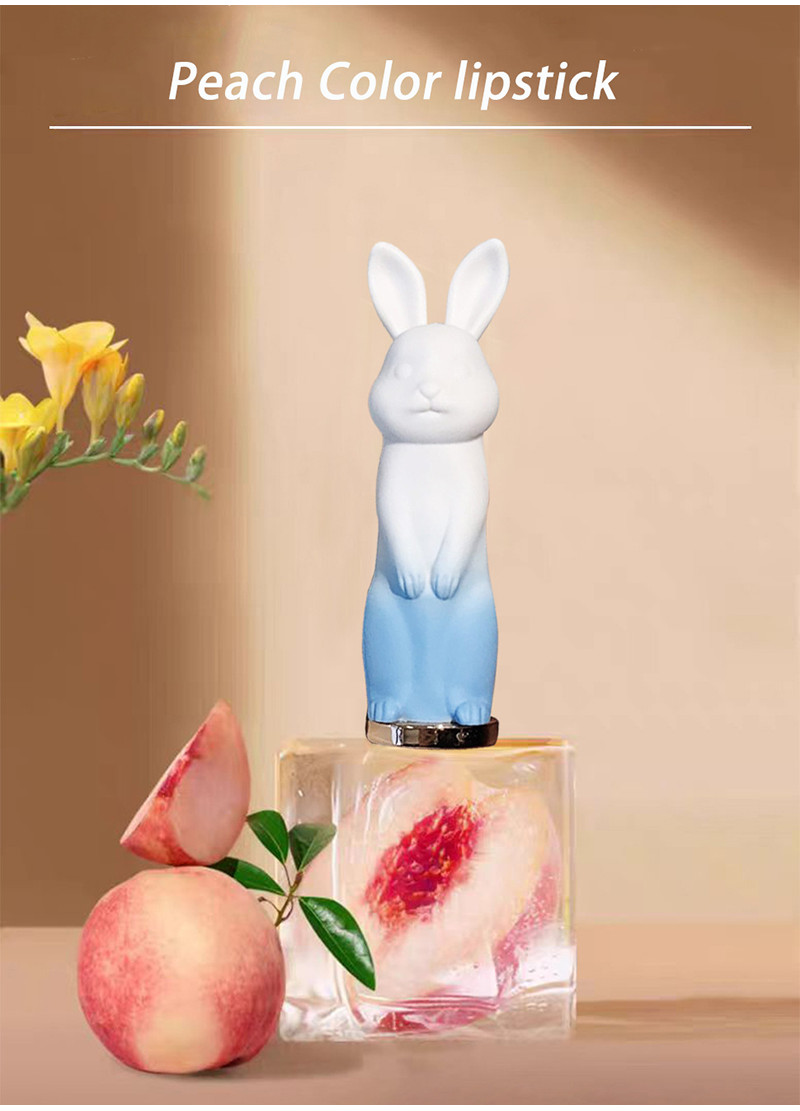 Rabbit Black Lip Balm Gloss Not Dryness Peach Transparent Lip Tint ...