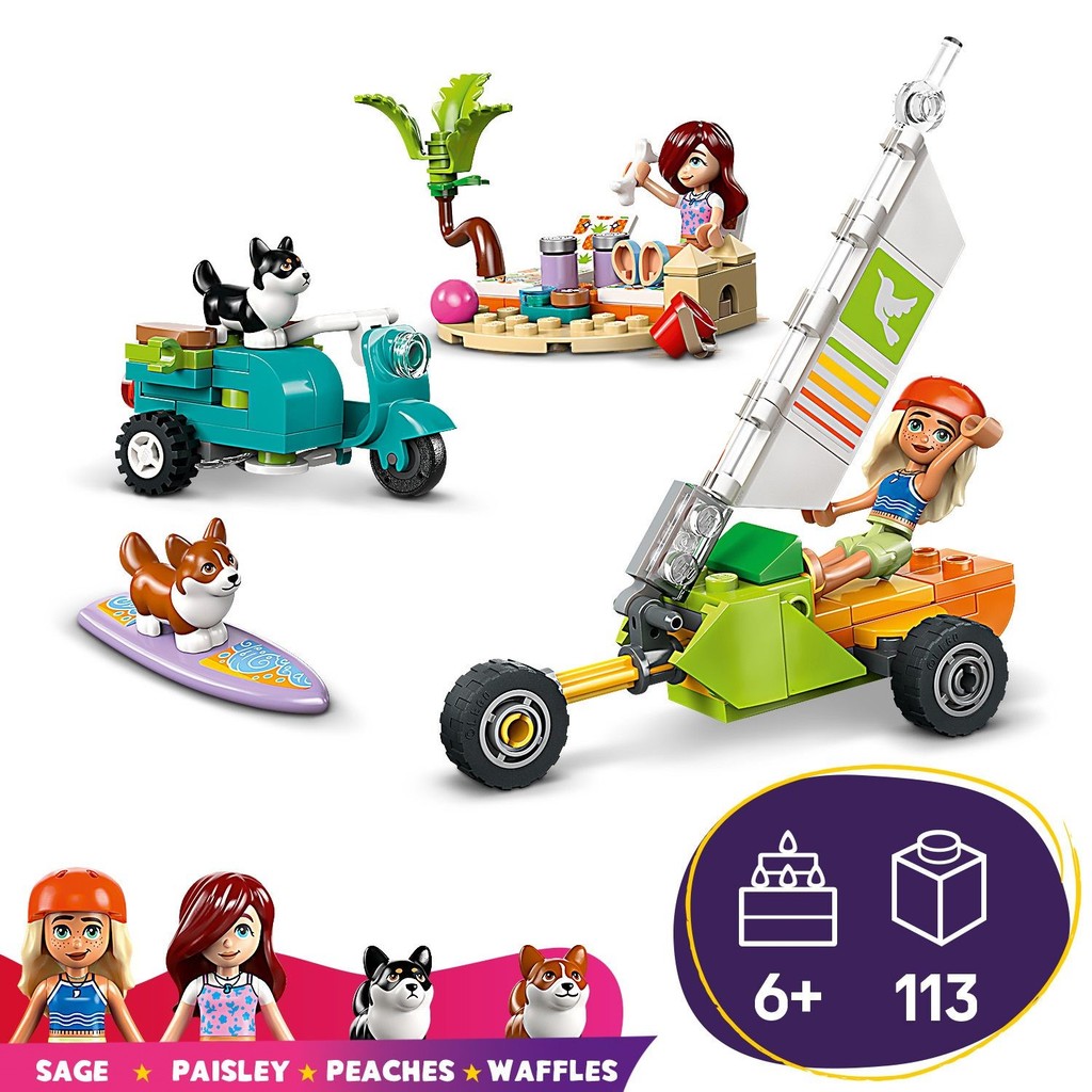 LEGO 42641 LEGO Friends Surfing Dogs and Scooter Adventure Building Toy ...