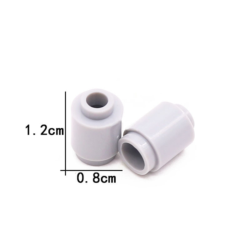 100 Pieces Building Blocks MOC Round Brick Cylinder Bricks 1 X 1 ...