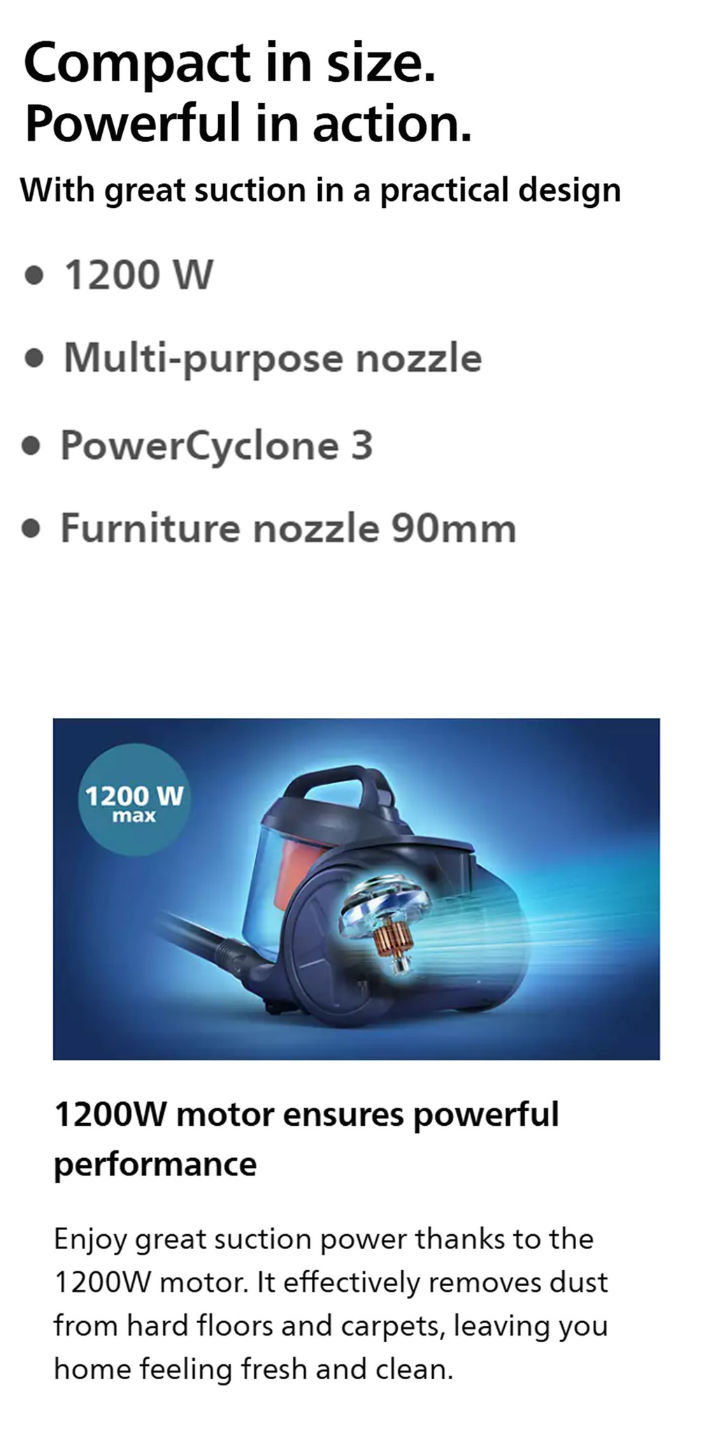 Philips 1000 Series Bagless Vacuum Cleaner XB1042/10 XB1042 | Shopee ...