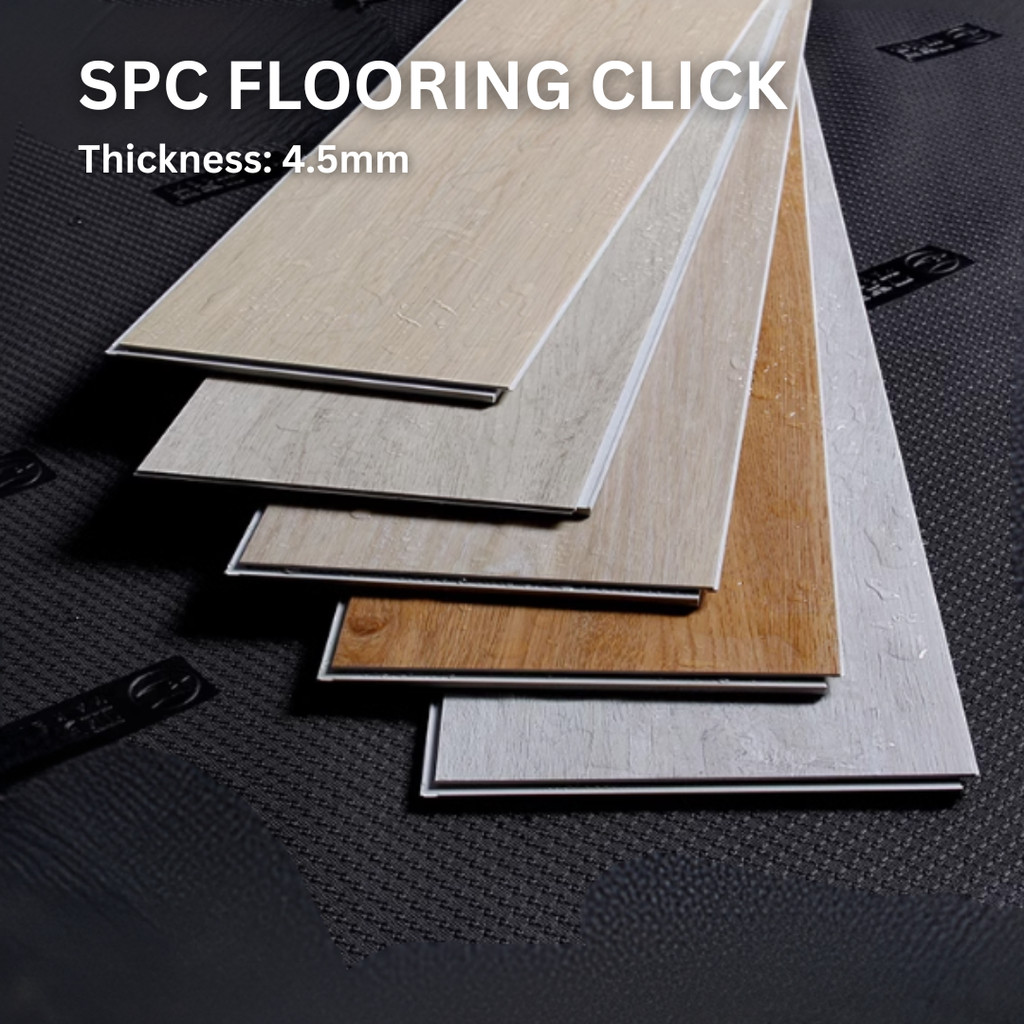 [10 Pcs Per Box ] 24SQFT 5mm SPC Flooring 1220mm Easy DIY Easy ...